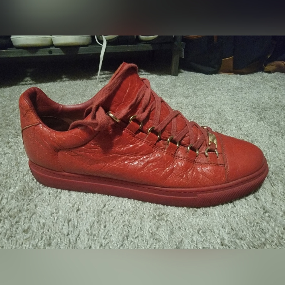 Red Leather Balenciaga Sneakers - Gem